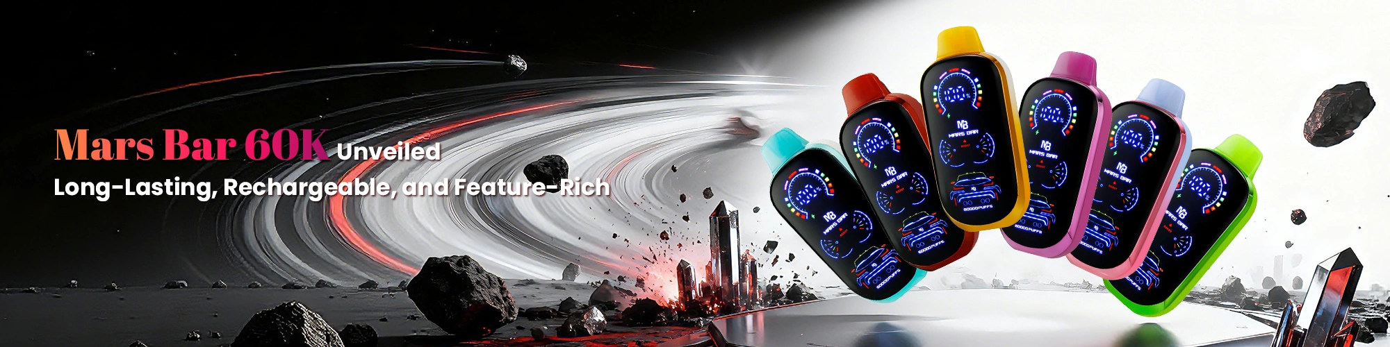 Mars Bar 60K Unveiled: Long-Lasting, Rechargeable, and Feature-Rich